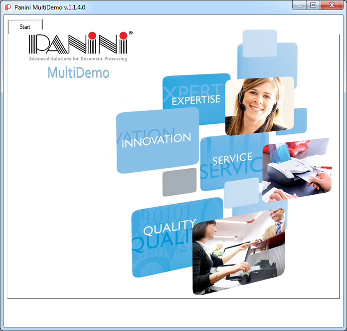 1. Open the Panini MulitDemo application. (Click anywhere to begin.)